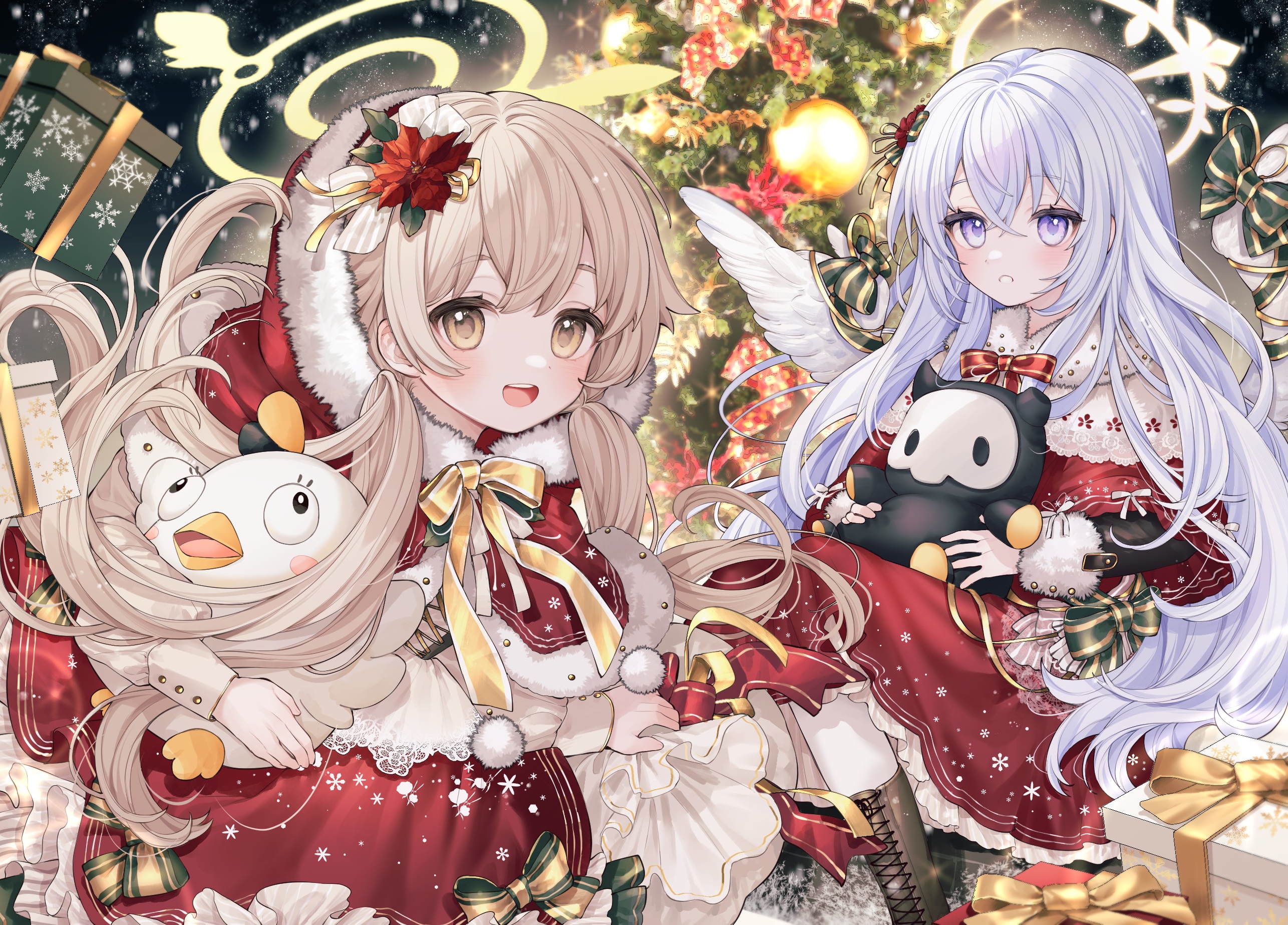 k four nine blue archive ajitani hifumi shirasu azusa angel christmas pantyhose wings | #1161686 ...